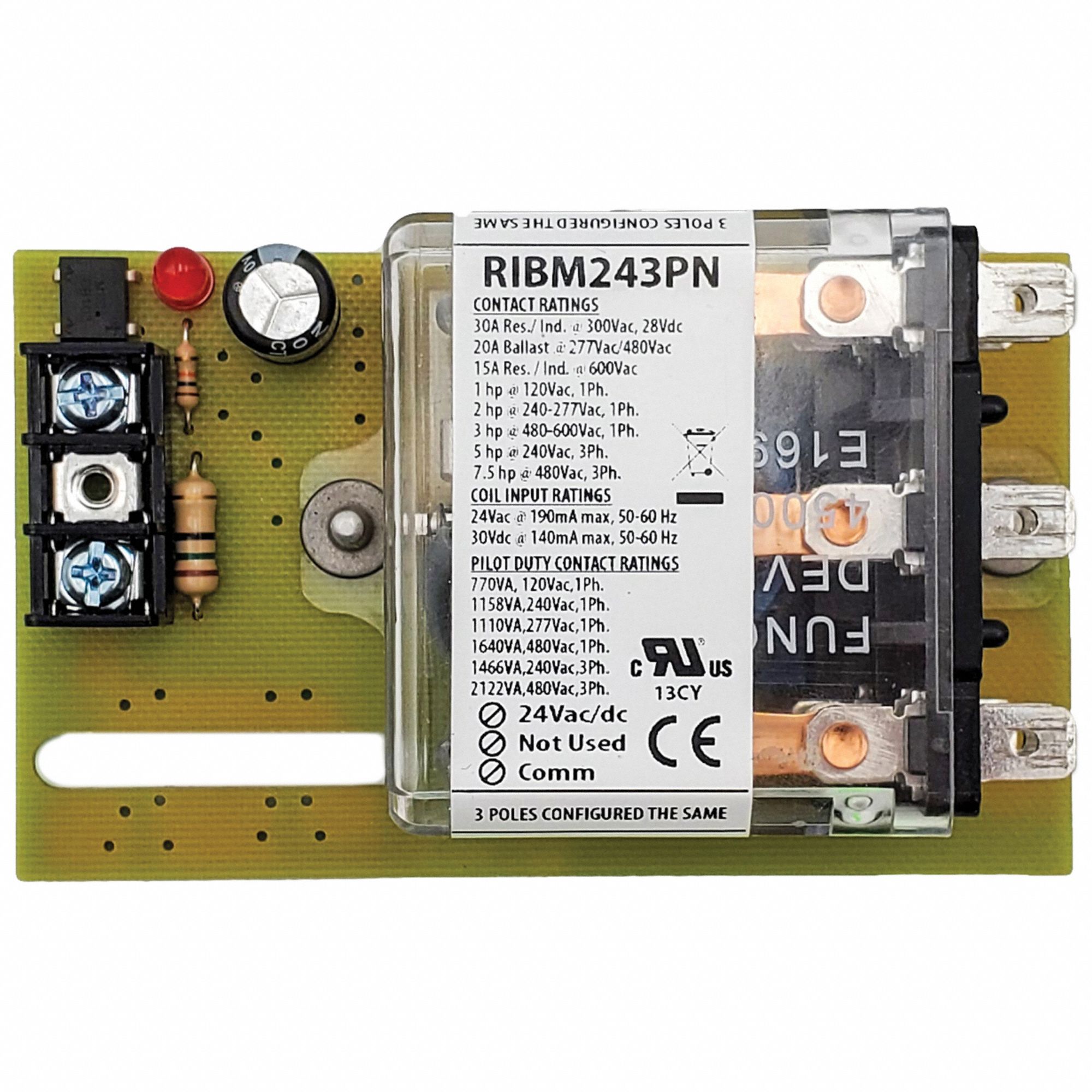 Track Mount Relay,30A,3PDT,120VAC - Grainger