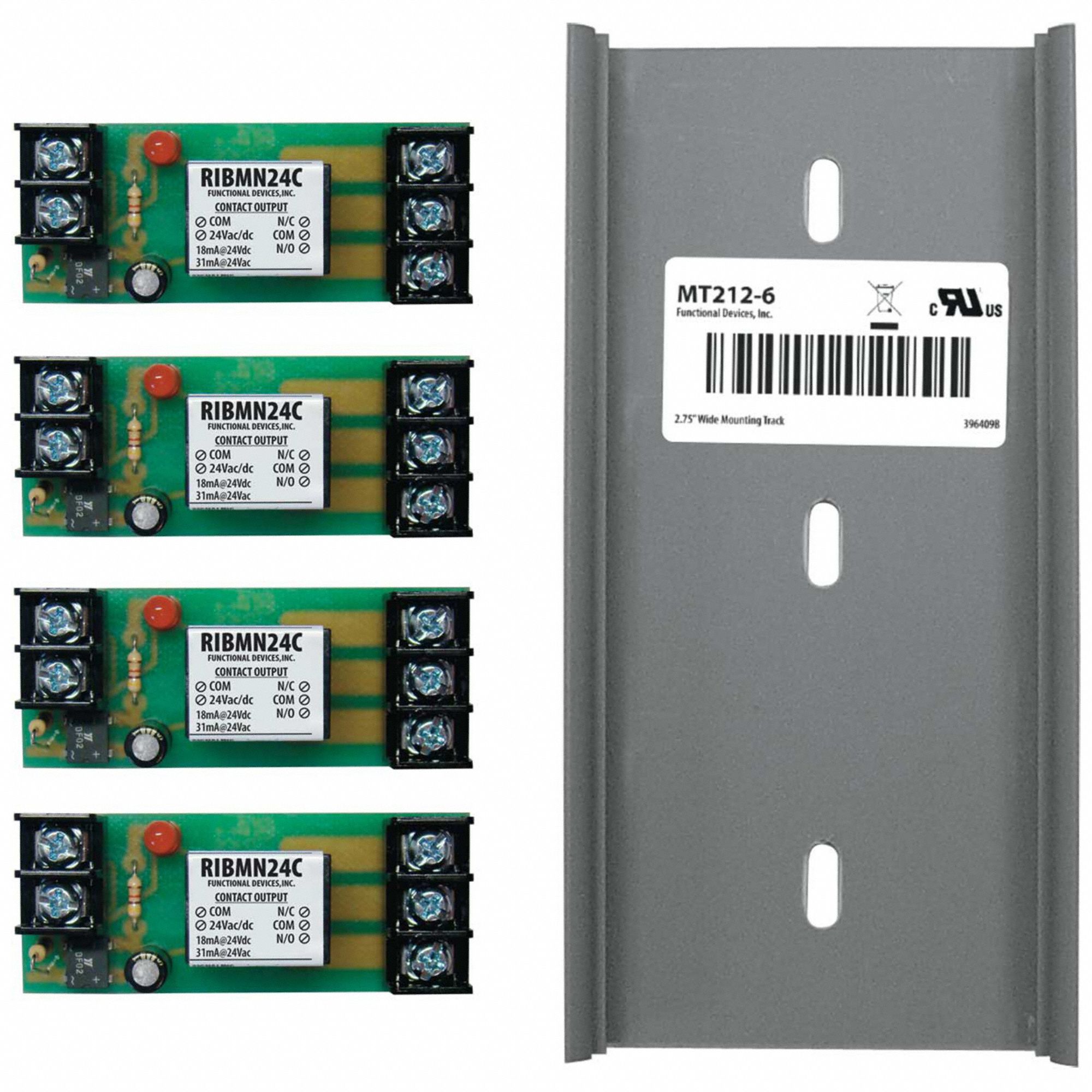 FUNCTIONAL DEVICES INC / RIB, Four Track Mount Relays,15A,SPDT - 244W91 ...
