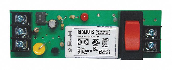 FUNCTIONAL DEVICES INC / RIB Track Mount Relay, 15A, SPST-N/O - 244X25 ...