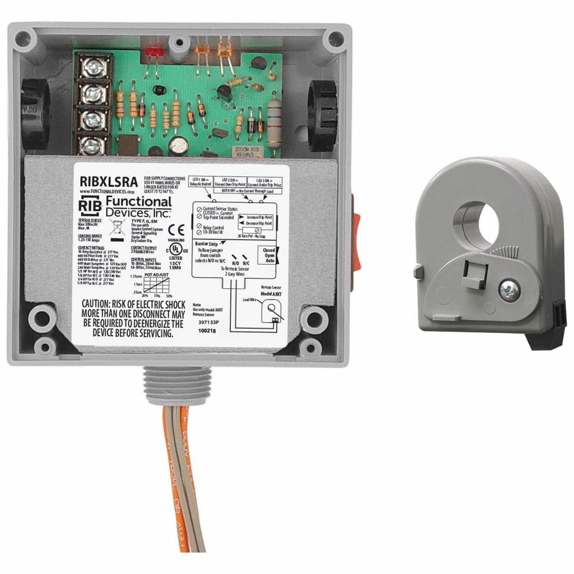 FUNCTIONAL DEVICES INC / RIB, Relay/Remote Solid Core,Adjustable,10A ...
