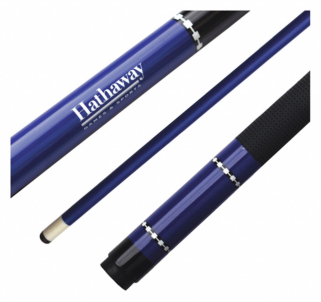 HATHAWAY, Blue, 18 oz Cue Wt, Pool Cue - 245A29|BG2561BL - Grainger