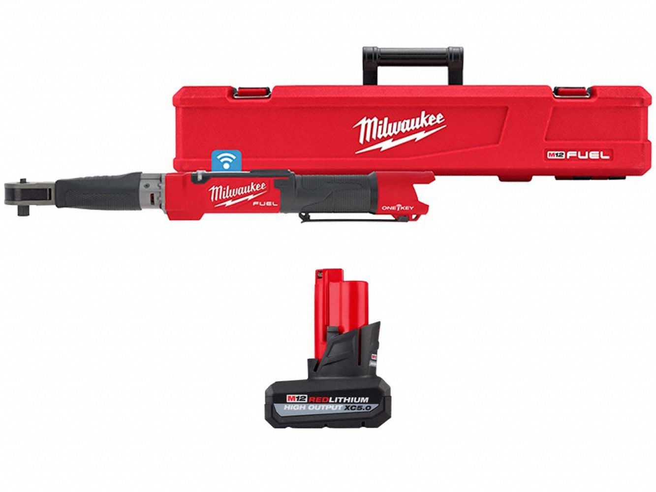 MILWAUKEE, Battery Included, Torque Wrench Kit - 389WH1|2466-20, 48-11 ...