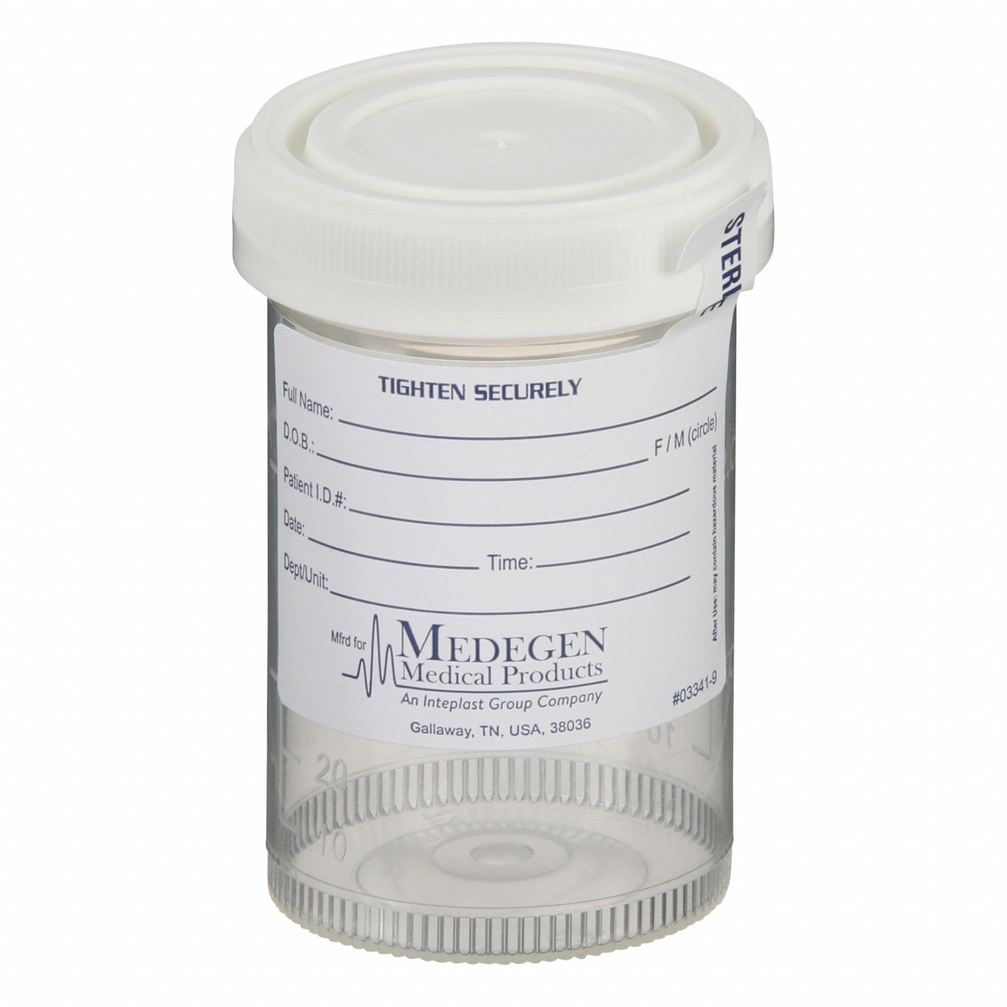 MEDEGEN MEDICAL PRODUCTS, 3 fl oz Capacity - oz, 90 mL Capacity - mL ...