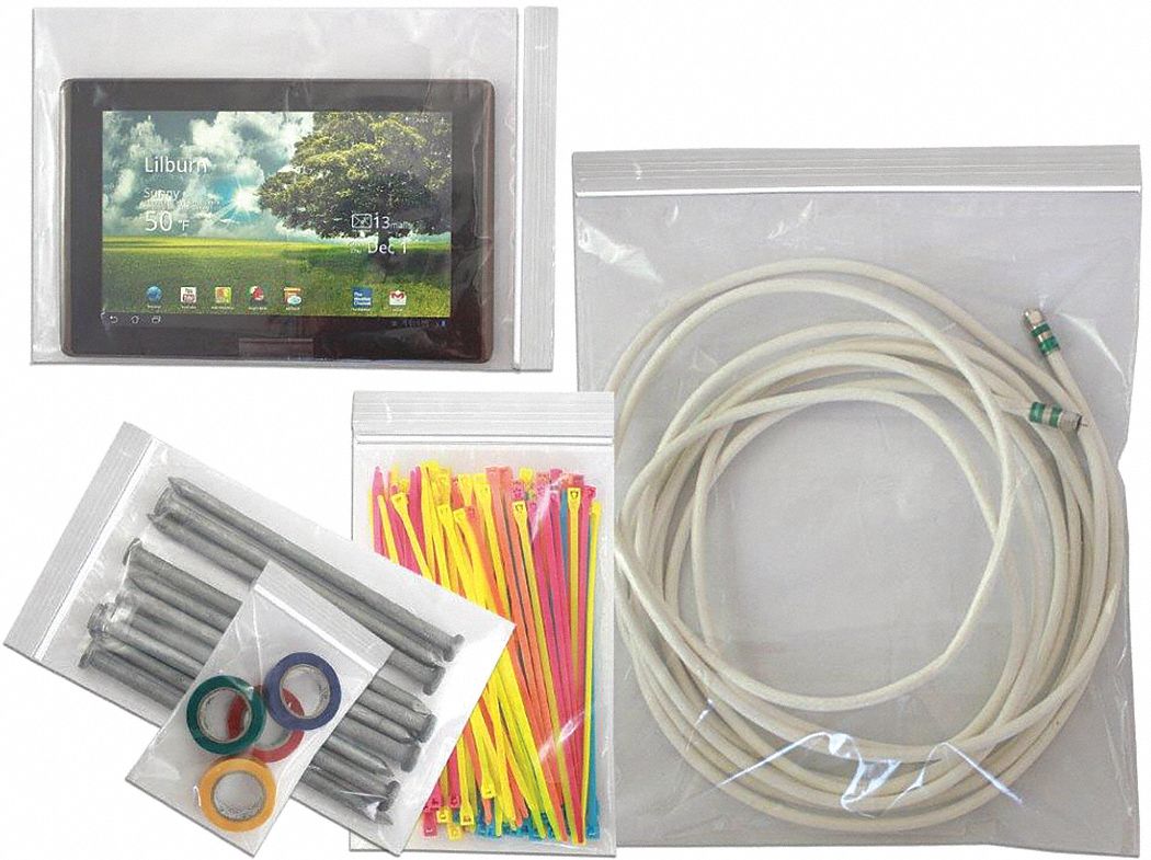 Zip Lock Bag,10x12",2mL,Clear,PK1000 - 246C40|Z2.1012 - Grainger