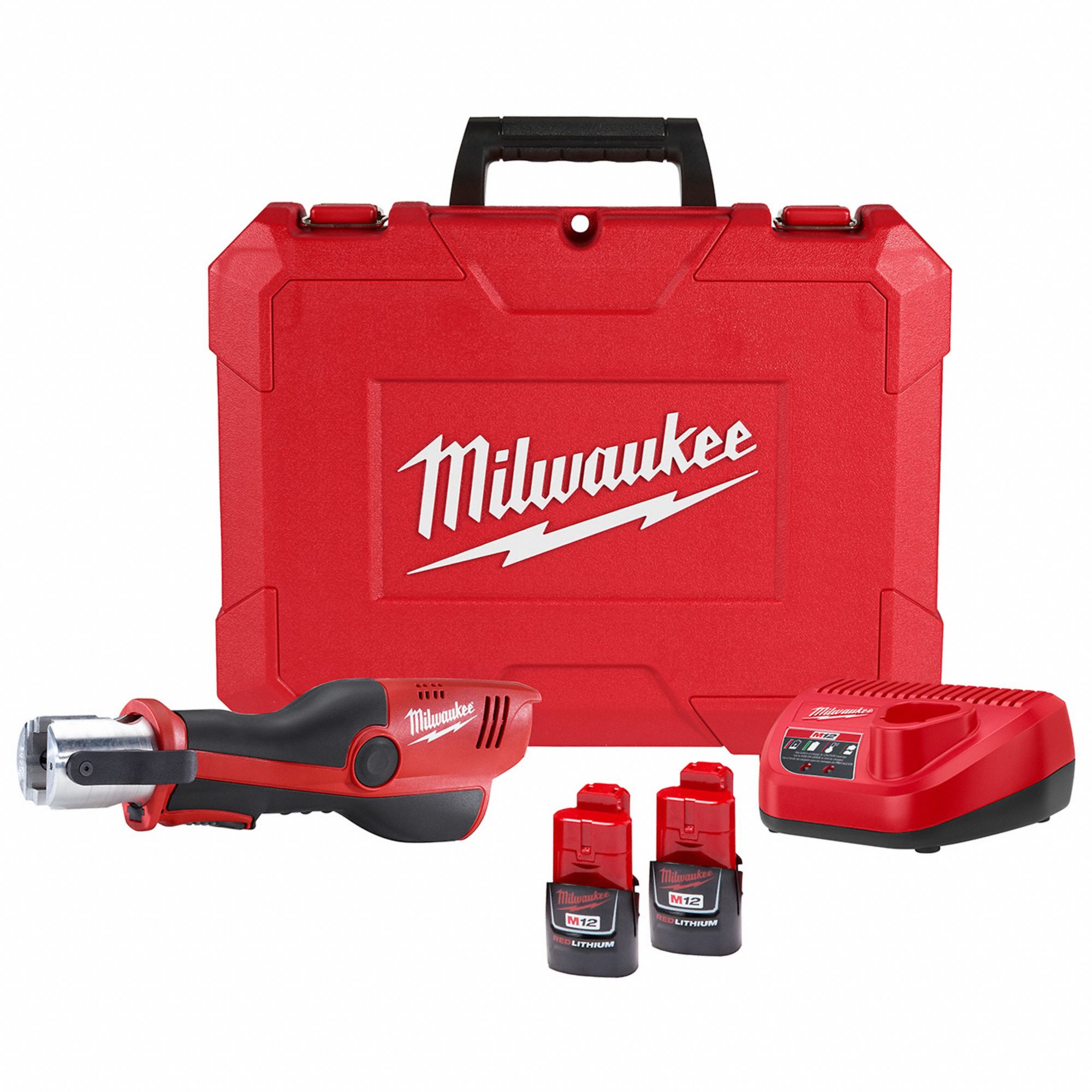 MILWAUKEE, M12™ REDLITHIUM™, Compact, Cordless Press Tool Kit - 53AY76 ...