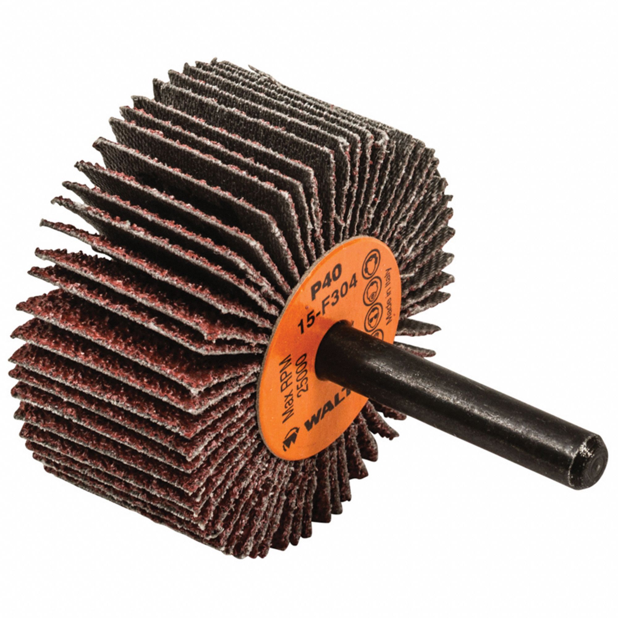 Flap Wheel,1/4" Shaft,2"x1" 40gr - Grainger