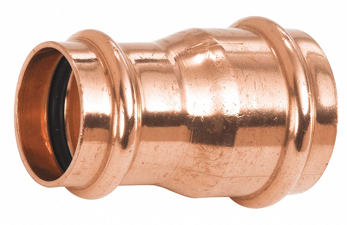 NIBCO PRESS SYSTEM, Straight, 1 1/4 in CTS x 1 in CTS size, Crimp ...