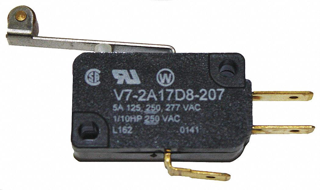 HONEYWELL Miniature Snap Action Switch: 5 A @ 240 V, 1.35 in Lever ...