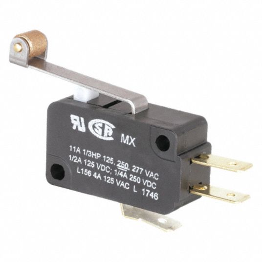 HONEYWELL, Roller Lever Actuator, 1NO/1NC, Miniature Snap Action Switch ...