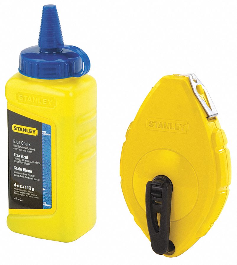 STANLEY, 3:1, 100 ft Line Lg, Chalk Line Reel - 24A361|47-442 - Grainger