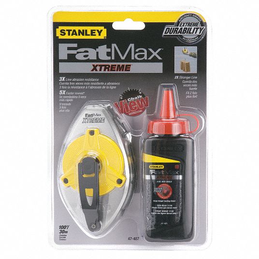 STANLEY, 5:1, 100 ft Line Lg, Chalk Line Reel - 24A363|47-487L - Grainger