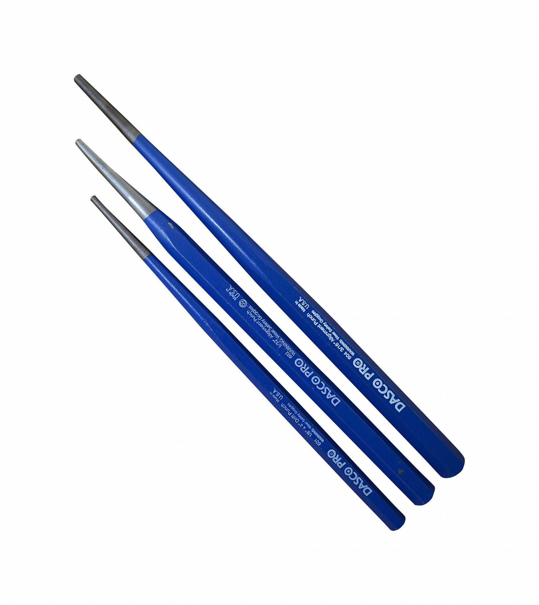 DASCO PRO Alignment Punch Set: 1/8 in_5/32 in_3/16 in Tip Size, 8 in_10 ...
