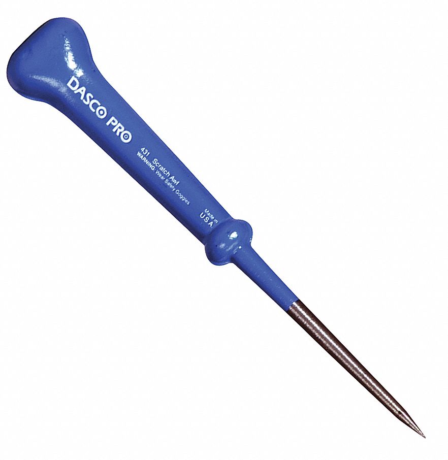 DASCO PRO Scratch Awl: 7 in Overall Lg, 1/16 in Tip Size, Straight, 1 ...