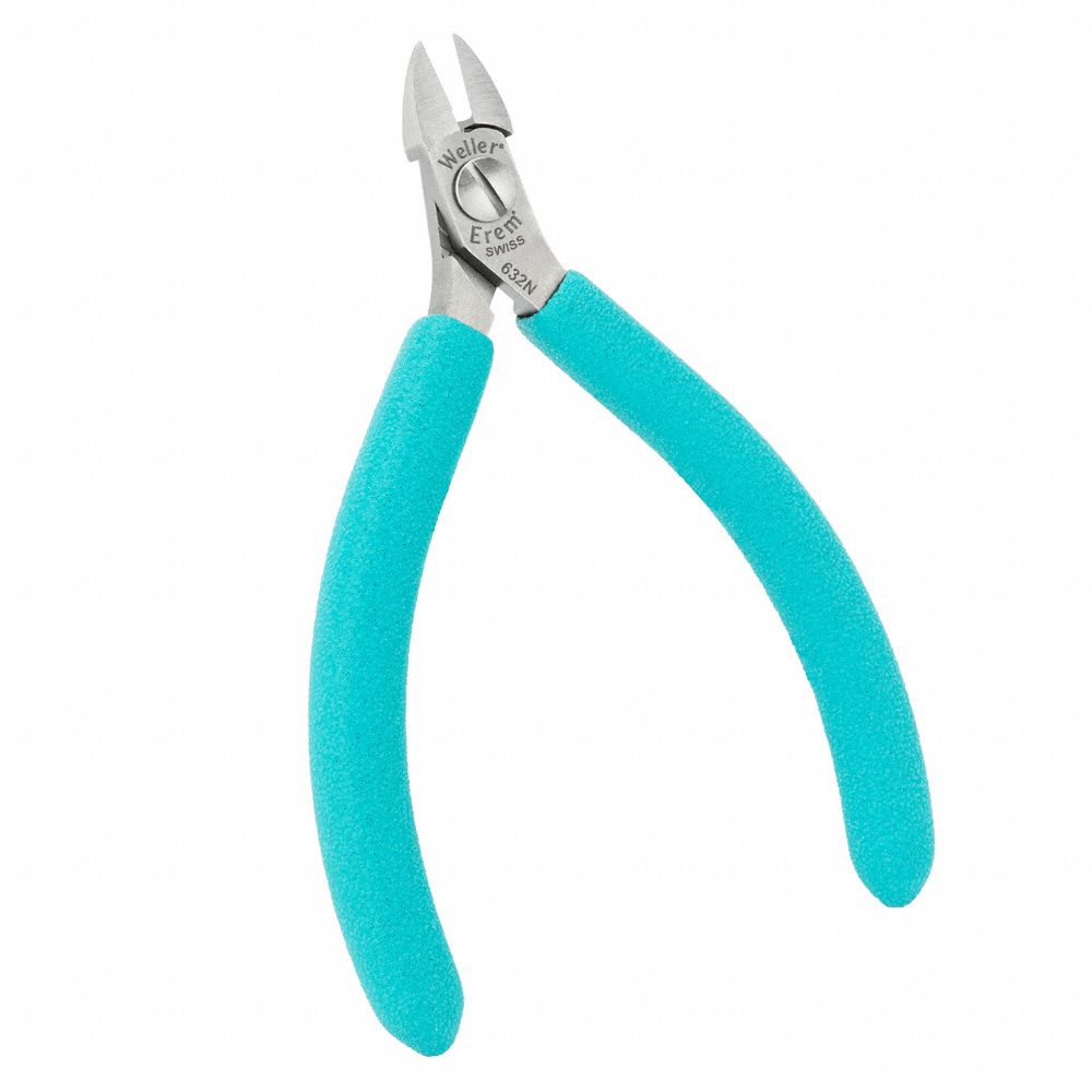 EREM Precision Diagonal Cutting Plier: ESD-Safe, Flush, Narrow, 4 1/4 ...