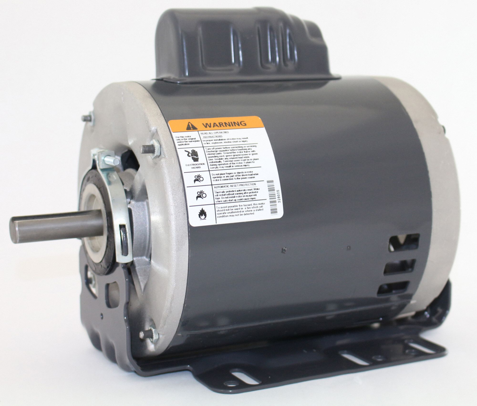 DAYTON Belt Drive Motor: 1 Speed, Open Dripproof, Cradle Base Mount, 3/ ...