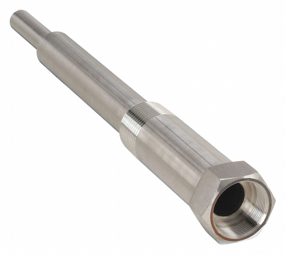Stainless Steel, For 12 in Stem Lg, Threaded Thermowell - 24C484|24C484 ...