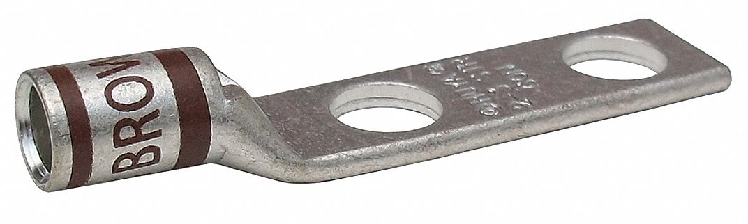 2 AWG Max Wire Size, 5/16 in Stud Size, Two-Hole Lug Compression ...
