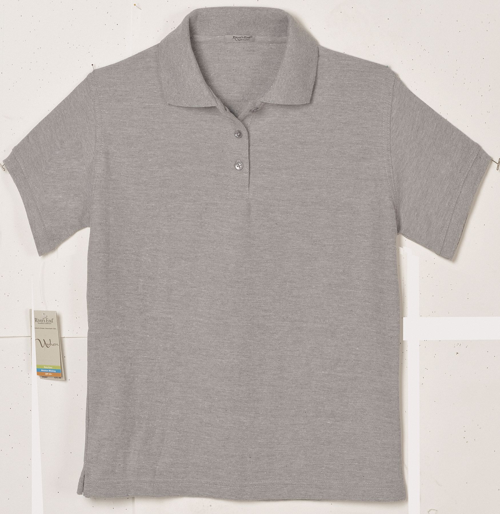SOLAR SHIELD, Women's, M, Polo Shirt - 24D245|3302 M GREY - Grainger