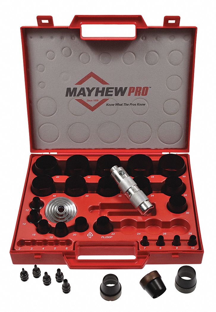 MAYHEW PRO Hollow Punch Set: 3/4 in_1 in_1 1/2 in_2 in_2 1/4 in_2 1/2 ...
