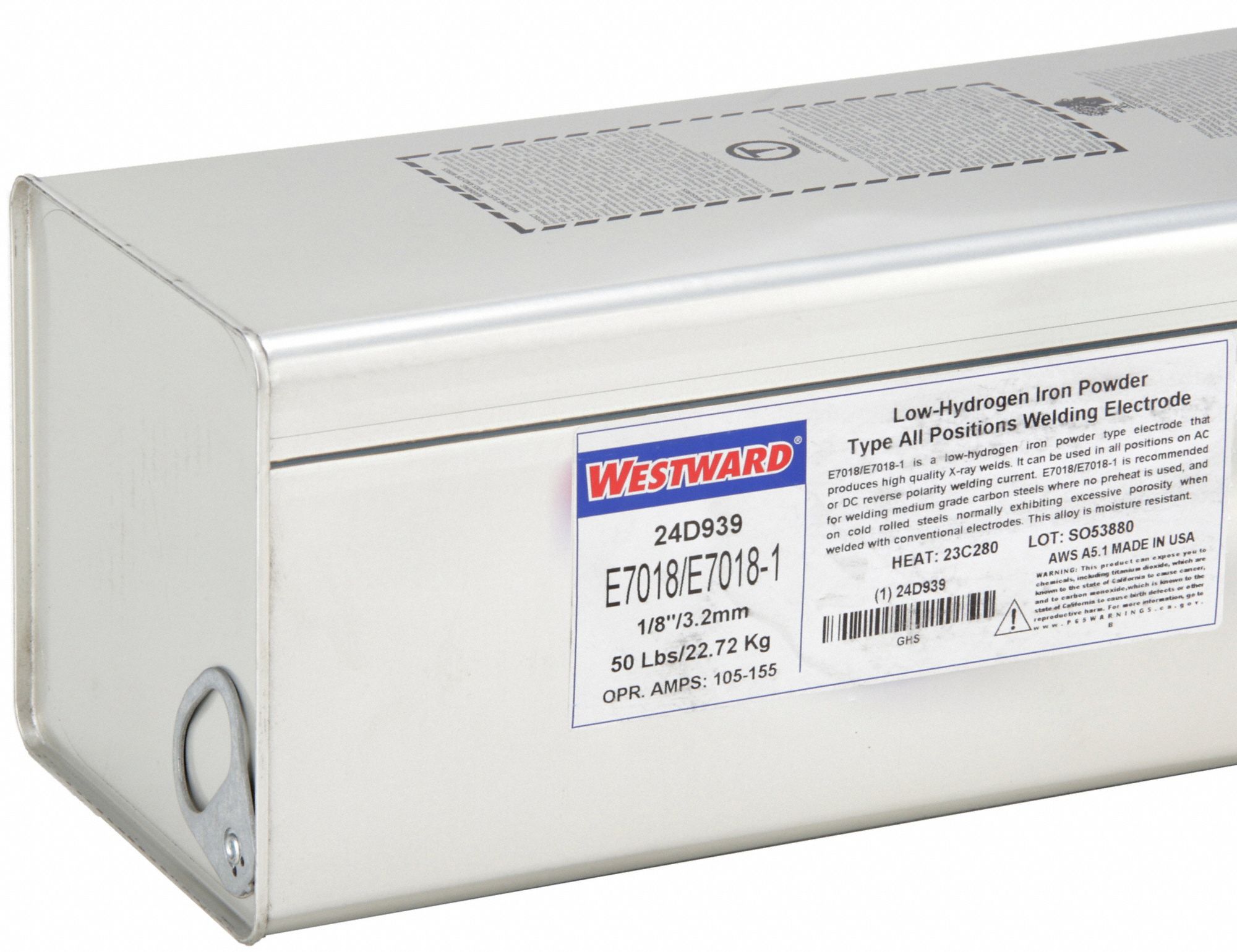 WESTWARD, Carbon Steel, E7018-1, Stick Electrode - 24D939|E7018-125-50 ...