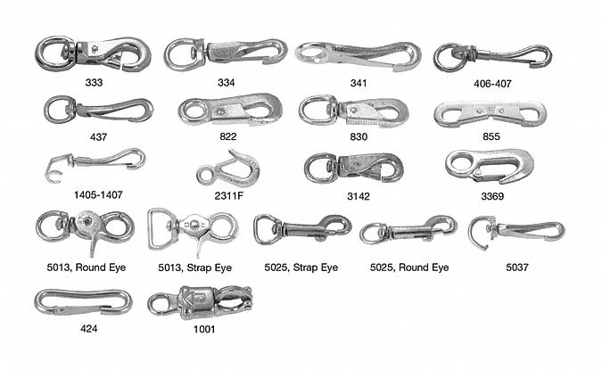 CAMPBELL, No407 3/4In Spring Snap Round Eye Stl - 24G087|T7606301 ...