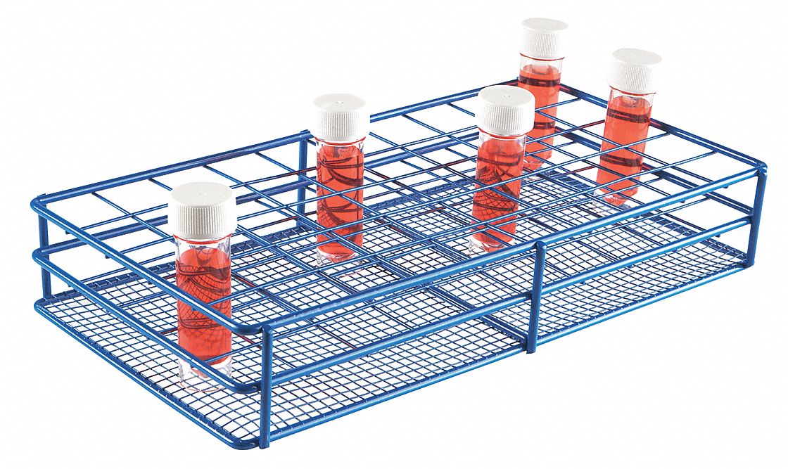 7 1/2 in Overall Wd, 2 3/8 in Overall Ht, Tube Rack - 24EN38|120088 ...