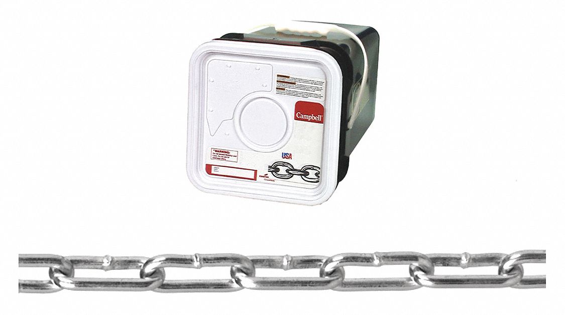 No1 Straight Link Coil Chain 250Ft - Grainger