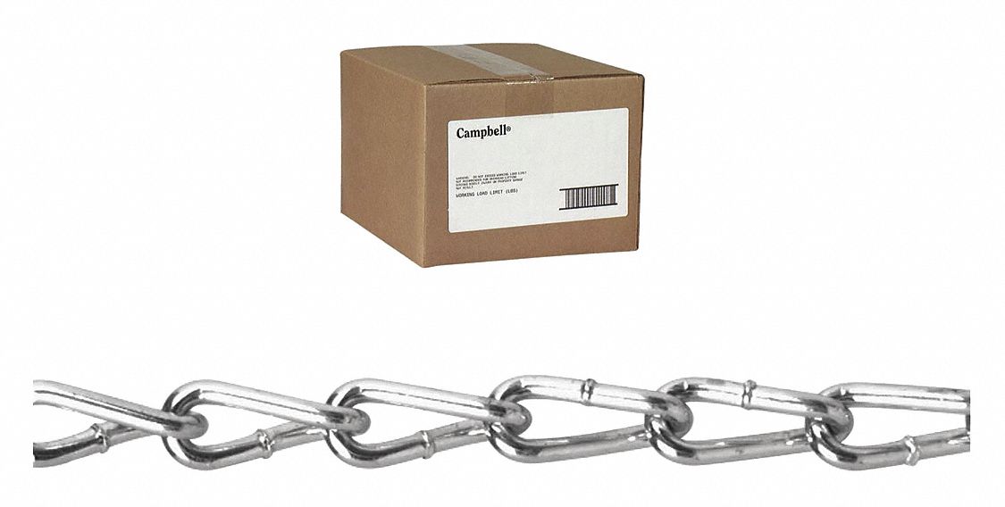 No.3 Twist Link Coil Chain 100Ft Carton - Grainger