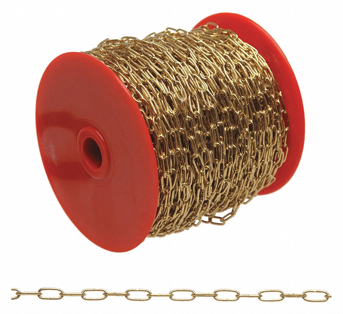 CAMPBELL, No7 Clock Chain Brass Pl 82Ft - 24F207|T0710717 - Grainger