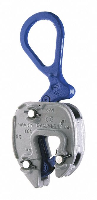 CAMPBELL, Plate Clamp, 1,000 lb Working Load Limit, Plate Clamp ...