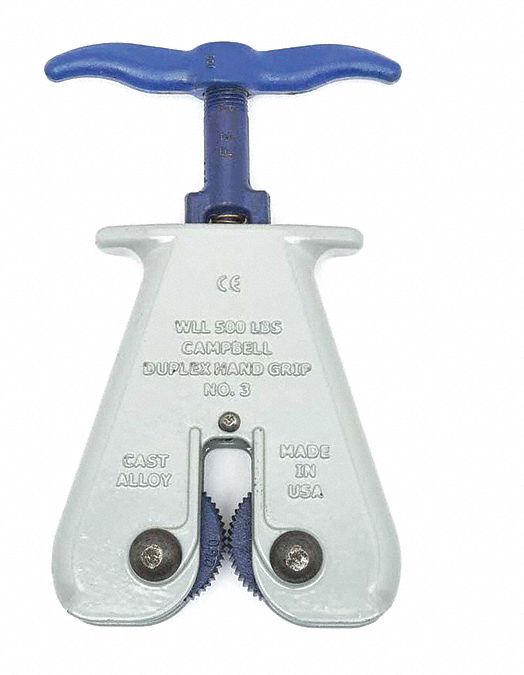 CAMPBELL DUPLEX HAND GRIP CLAMP, 3 3/4 IN W X 16 IN H, CAST ALLOY, 500 ...