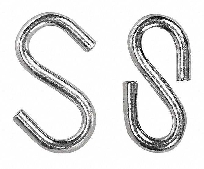 Carbon Steel, Zinc-Plated, S Hook - 24F620|6104024 - Grainger