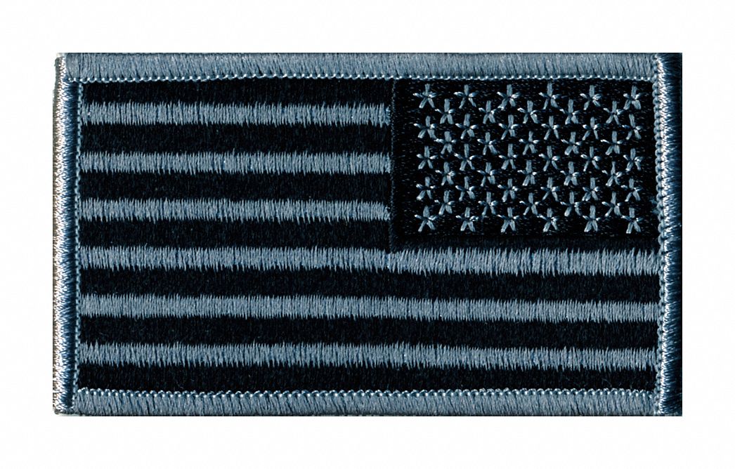 HEROS PRIDE, Reverse/U.S. Flag, 3 3/8 in x 2 in, Embroidered Patch ...