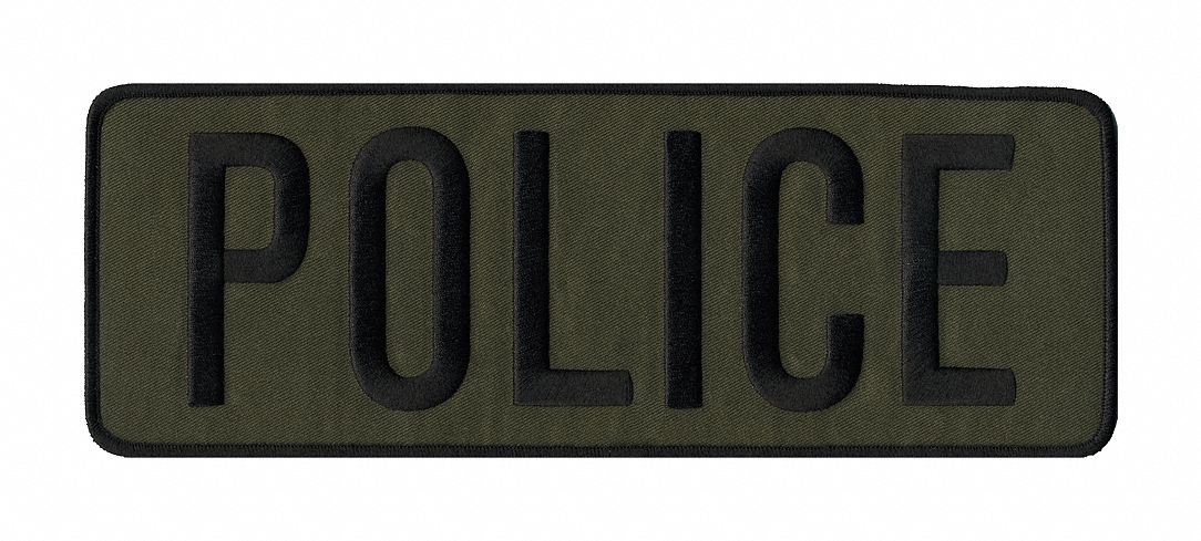 HEROS PRIDE, Police, 11 in x 4 in, Embroidered Patch - 24GR34|5246 ...