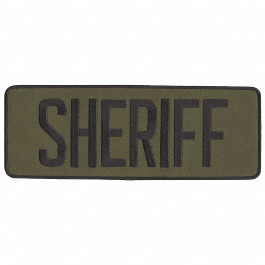 HEROS PRIDE, Sheriff, 11 in x 4 in, Embroidered Patch - 24GR35|5248 ...