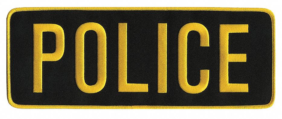 HEROS PRIDE, Police, 11 in x 4 in, Embroidered Patch - 24GR38|5253 ...