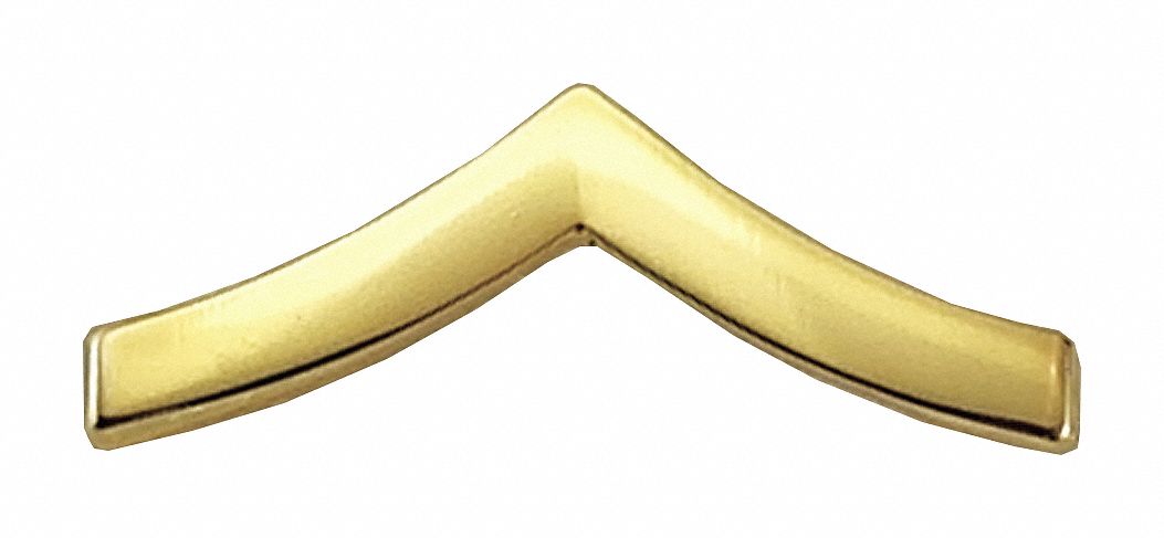 HEROS PRIDE, PVT. Chevron, 3/4 in, Metal Rank Insignia - 24GT31|4404MG ...