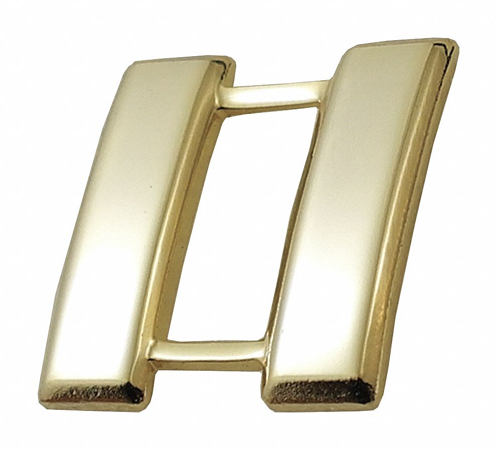 HEROS PRIDE, Capt. Bars - Smooth, 3/4 in, Metal Rank Insignia - 24GT41 ...