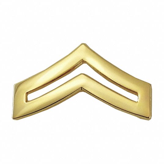 HEROS PRIDE, CPL. Chevron, 1 in, Metal Rank Insignia - 24GT49|4420RG ...