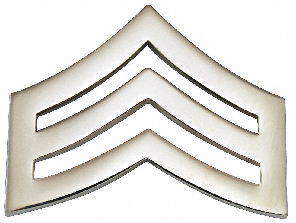 HEROS PRIDE, SGT. Chevron, 1 in, Metal Rank Insignia - 24GT52|4422RN ...