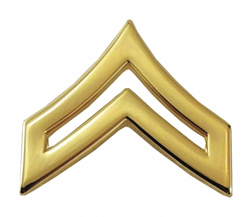 HEROS PRIDE, CPL. Chevron, 1 in, Metal Rank Insignia - 24GT69|4440TG ...