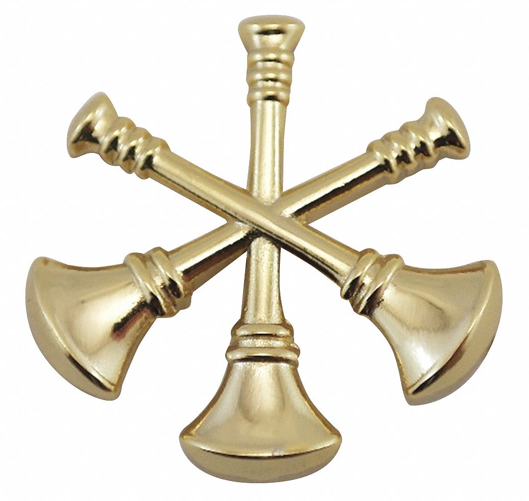 HEROS PRIDE, Asst. CF Fire Bugles, 3/4 in, Metal Rank Insignia - 24GT79 ...