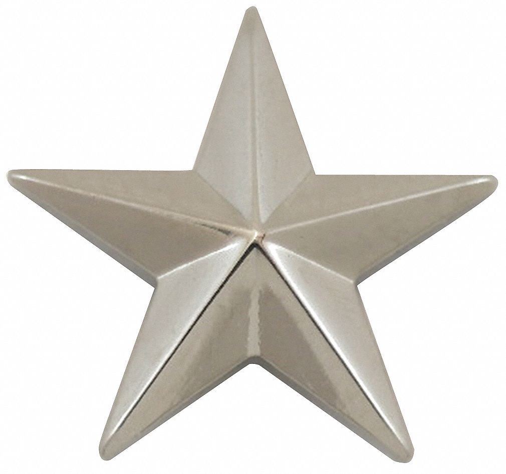 HEROS PRIDE, Star, 5/8 in, Metal Rank Insignia - 24GT89|4490N - Grainger