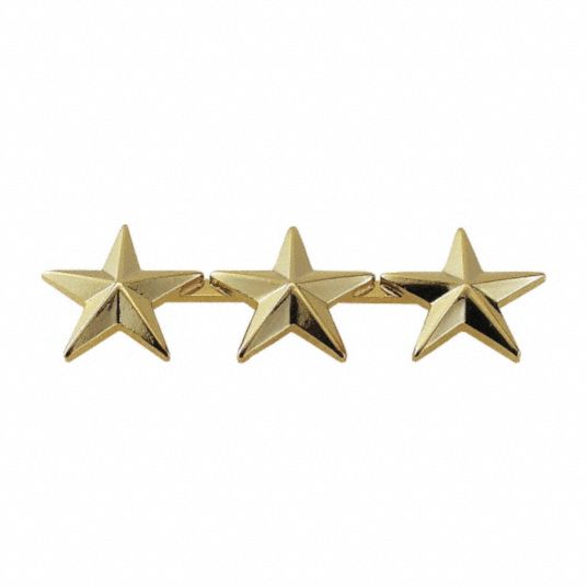 HEROS PRIDE, (3) Stars, 5/8 in, Metal Rank Insignia - 24GT92|4492G ...