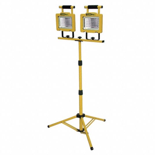 Temporary Job Site Light, Floor Stand, Corded (AC), Lumens 1500, Number ...