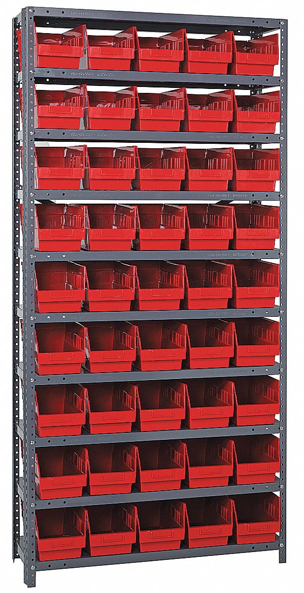 QUANTUM STORAGE SYSTEMS, 36 in x 12 in x 75 in, 1 Sided, Bin Shelving ...