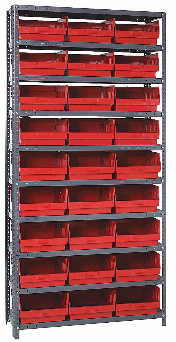 QUANTUM STORAGE SYSTEMS, 36 in x 12 in x 75 in, 1 Sided, Bin Shelving ...