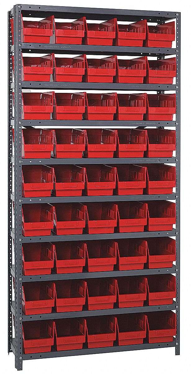 QUANTUM STORAGE SYSTEMS, 36 in x 18 in x 75 in, 1 Sided, Bin Shelving ...