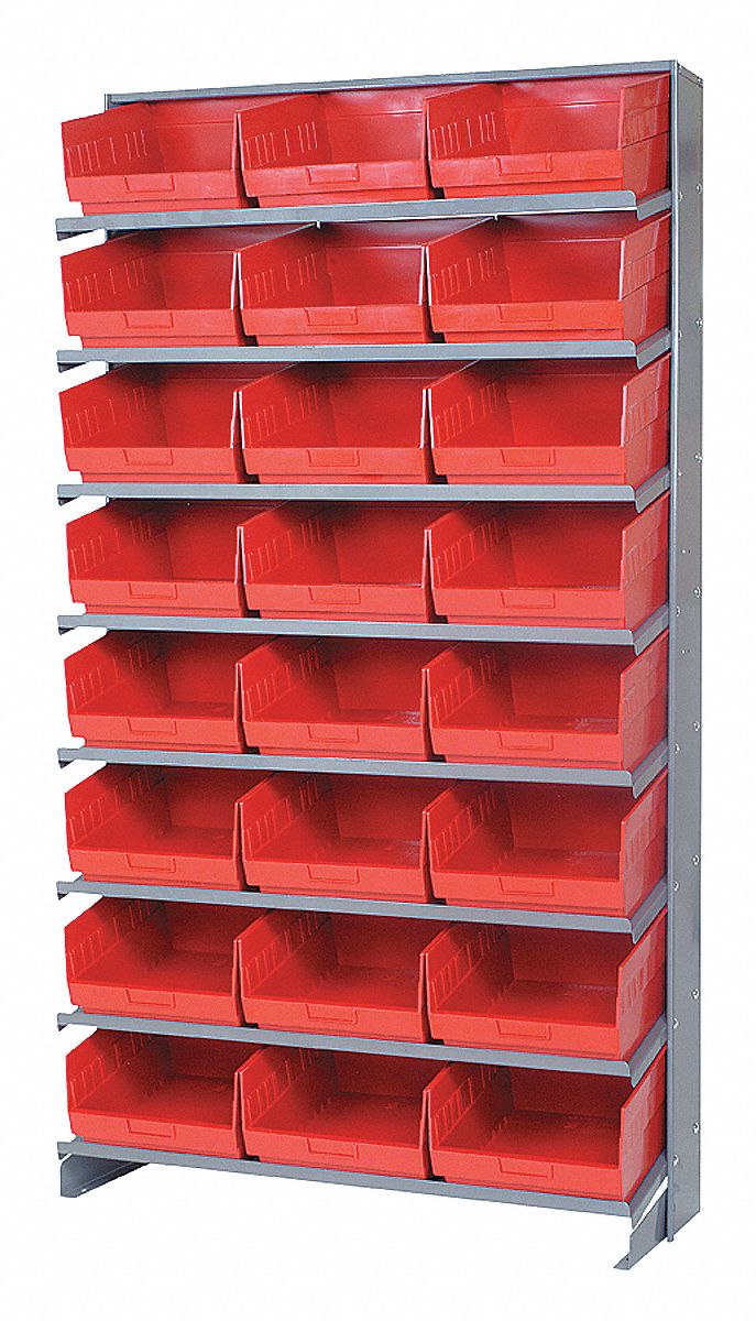 QUANTUM STORAGE SYSTEMS, 36 in x 12 in x 64 in, 1 Sided, Pick Rack ...