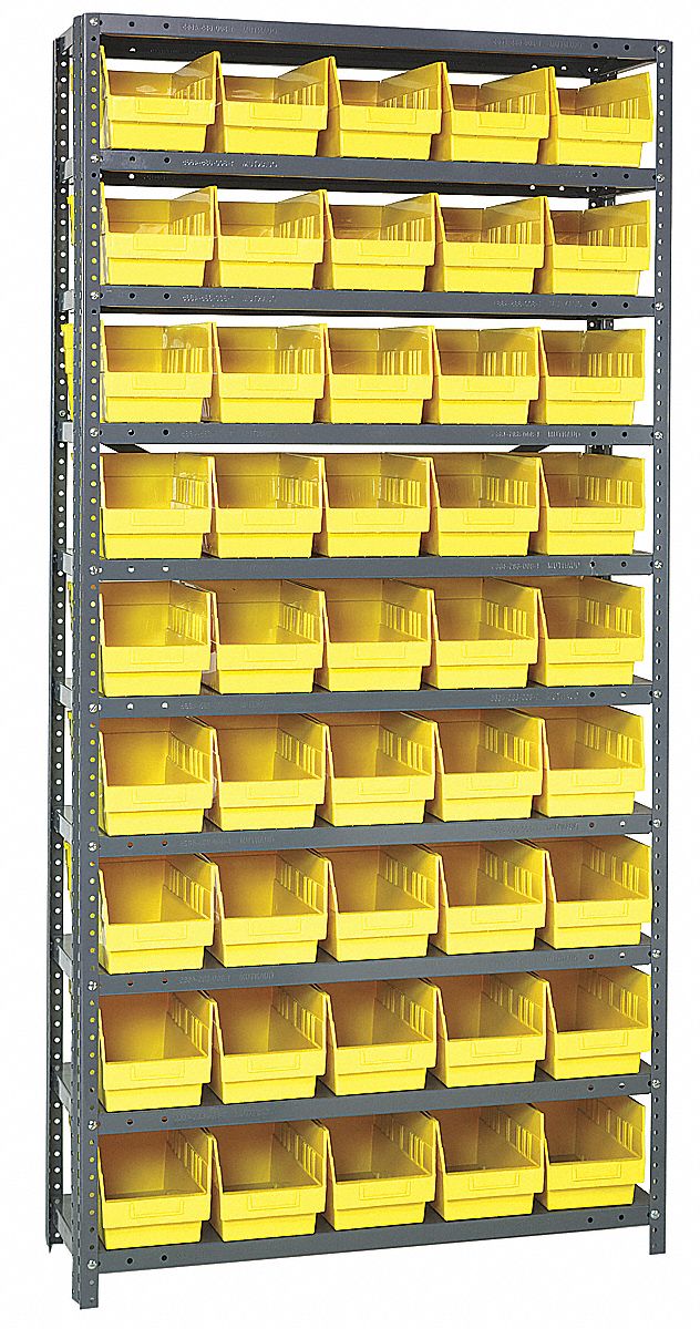 QUANTUM STORAGE SYSTEMS, 36 in x 12 in x 75 in, 1 Sided, Bin Shelving ...